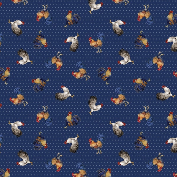 Rooster Fabric - Etsy