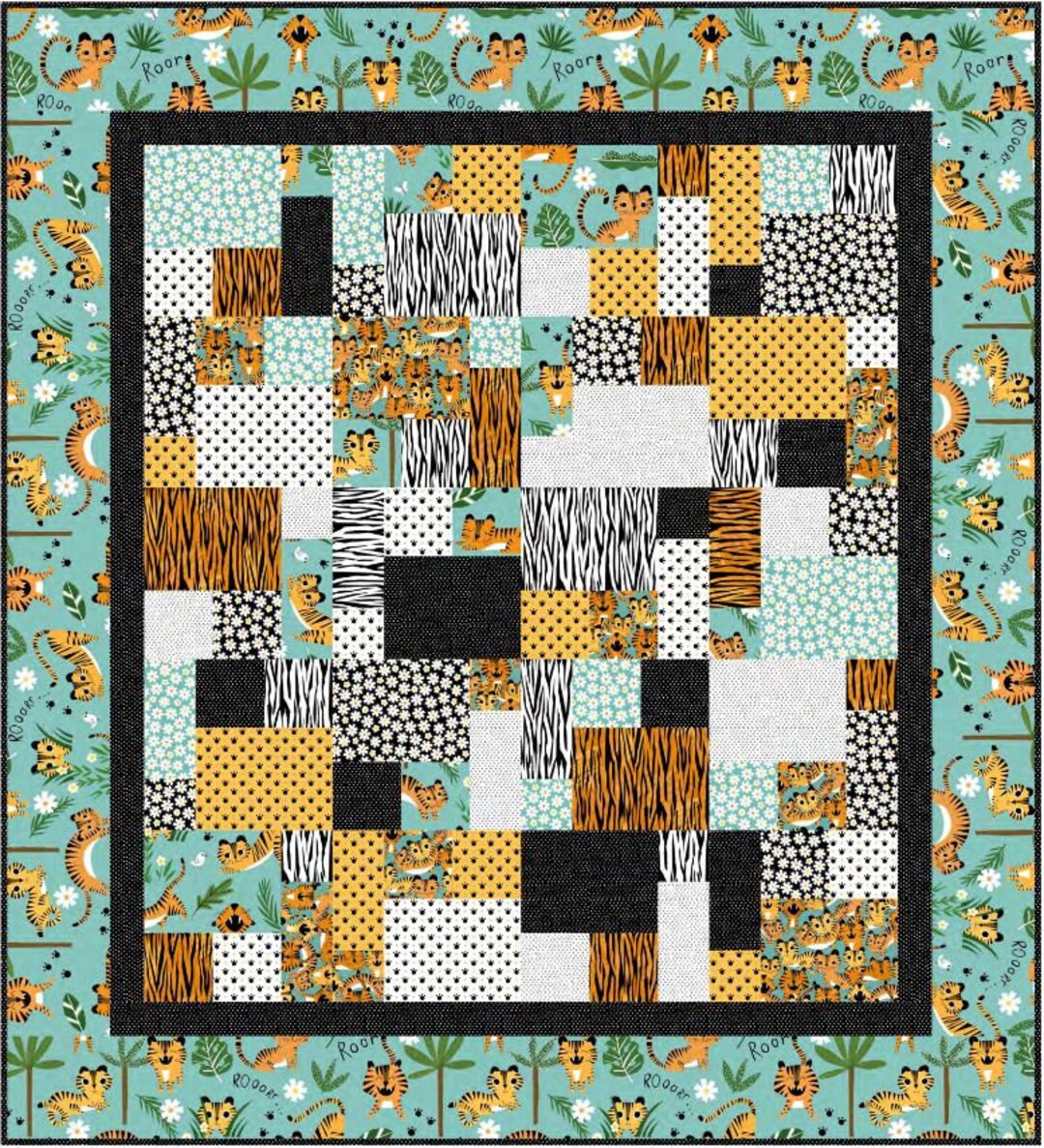 Quilt Kit~tiger Tails~60" X 66" Snappy Throw Quilt (includes Fabric for ...