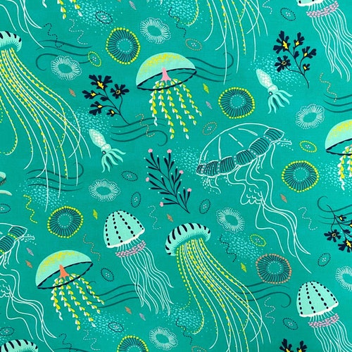 Ocean Waves Fabric Simple Nautical Sail Boats Sailing Water | Etsy