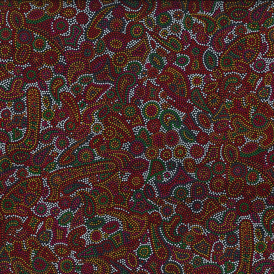M & S Textiles~aboriginal~seashell Dreaming~red by Gregory Mathews ...