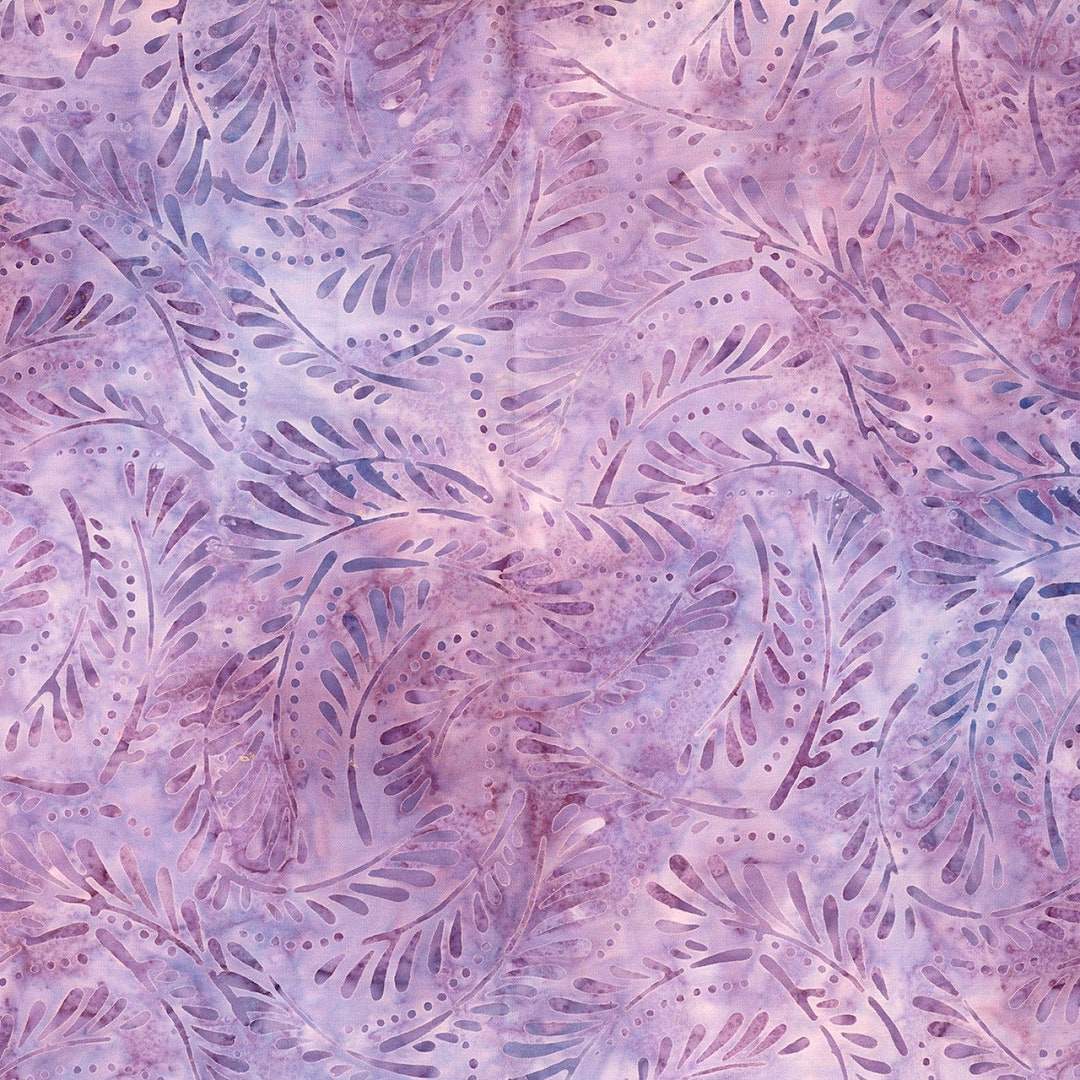 Eob~wilmington Batiks~mystic Vineyard~ferns~purple~cotton Batik Fabric ...