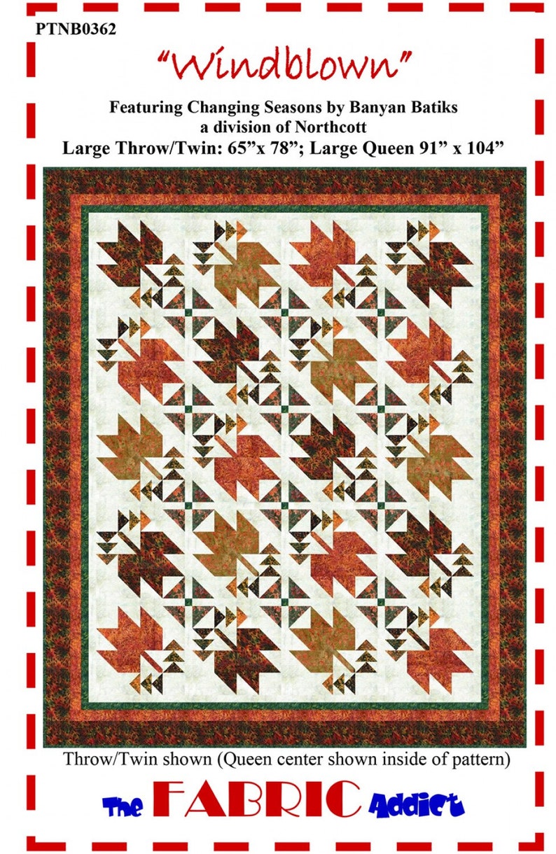 Quilt Kit~windblown~65" X 78" Changing Seasons Batik Throw/twin Quilt ...