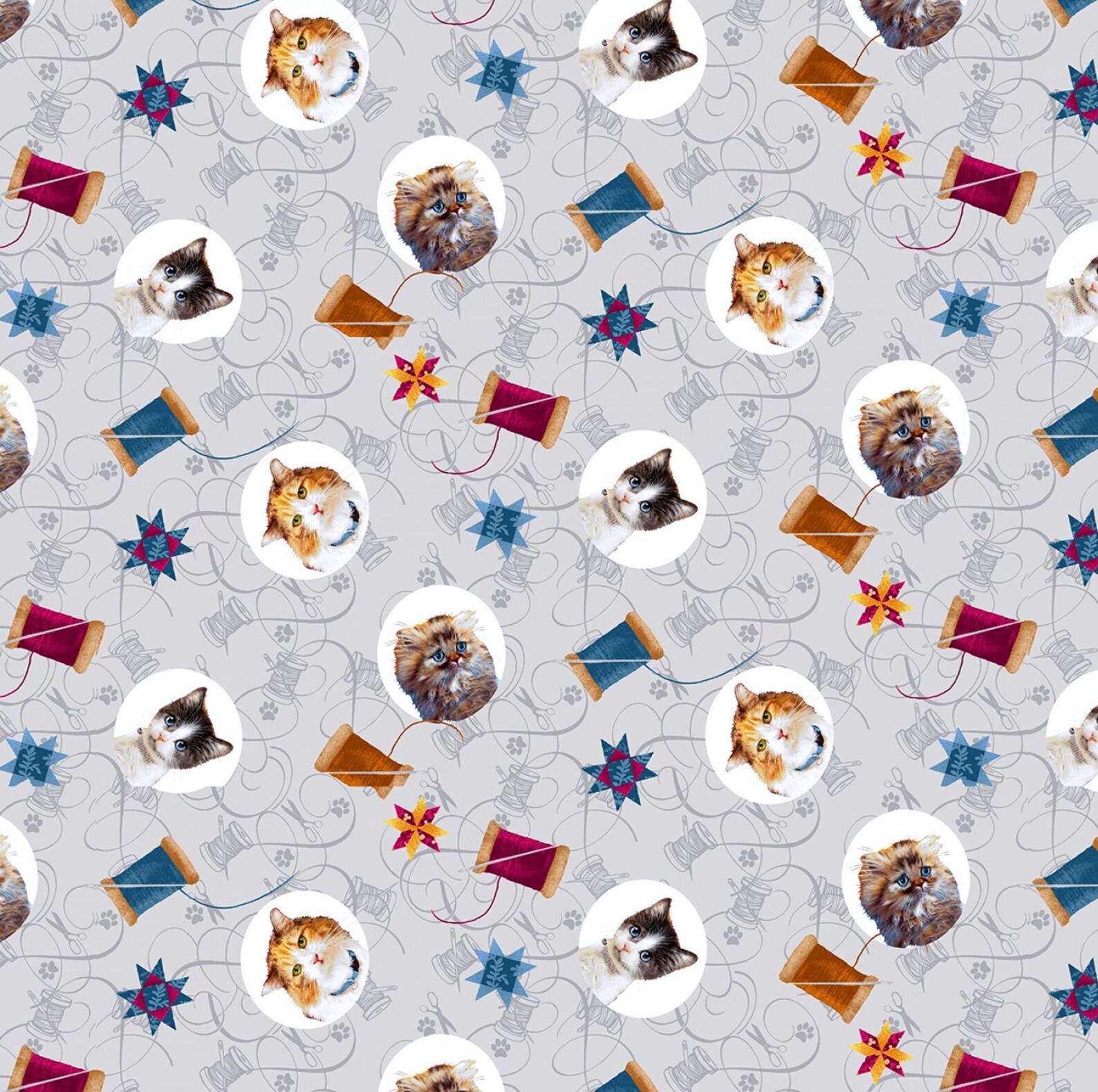 Quilt Kit~quilted Kitties~53" X 71" Quilt Kitties Block Quilt (includes ...