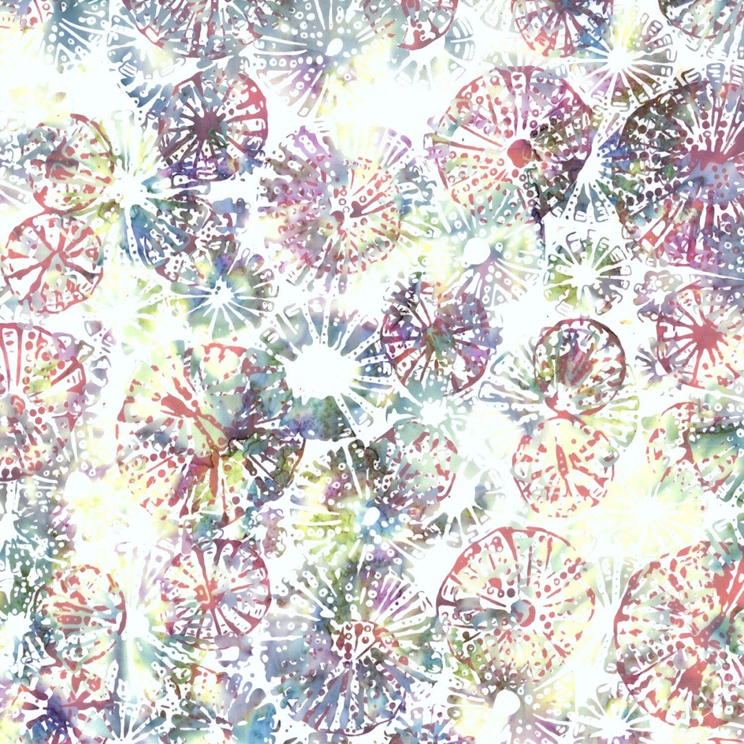 EOB Hoffman Bali Batiks Along the Shores Urchins Sandy Cotton Batik ...