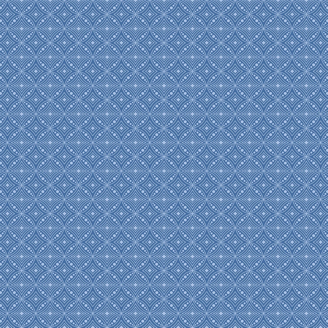 Benartex~xanadu by Ann Lauer~diamond Circles~blue~digital~cotton Fabric ...