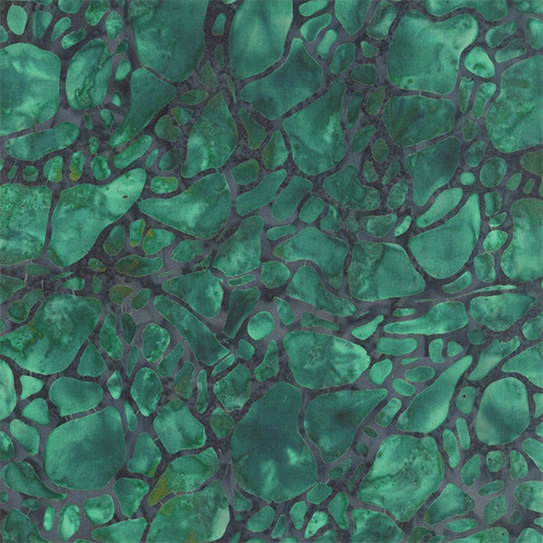 Banyan Batiks~dinosaurus~skin~teal~cotton Batik Fabric by the Yard or ...