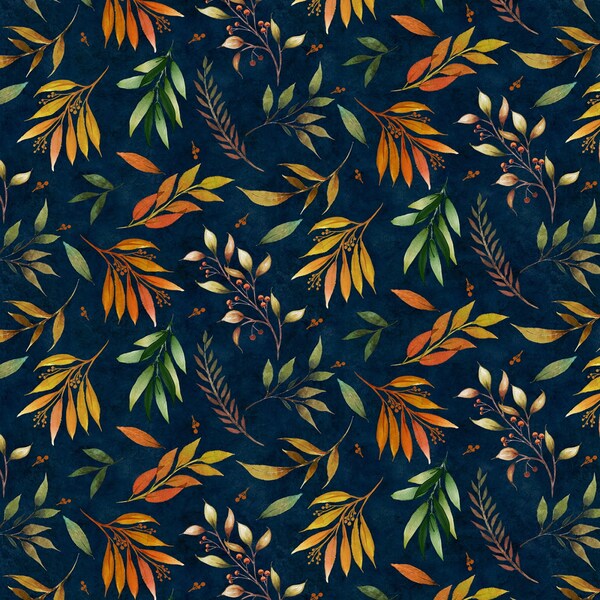 Leaf Print Fabric - Etsy