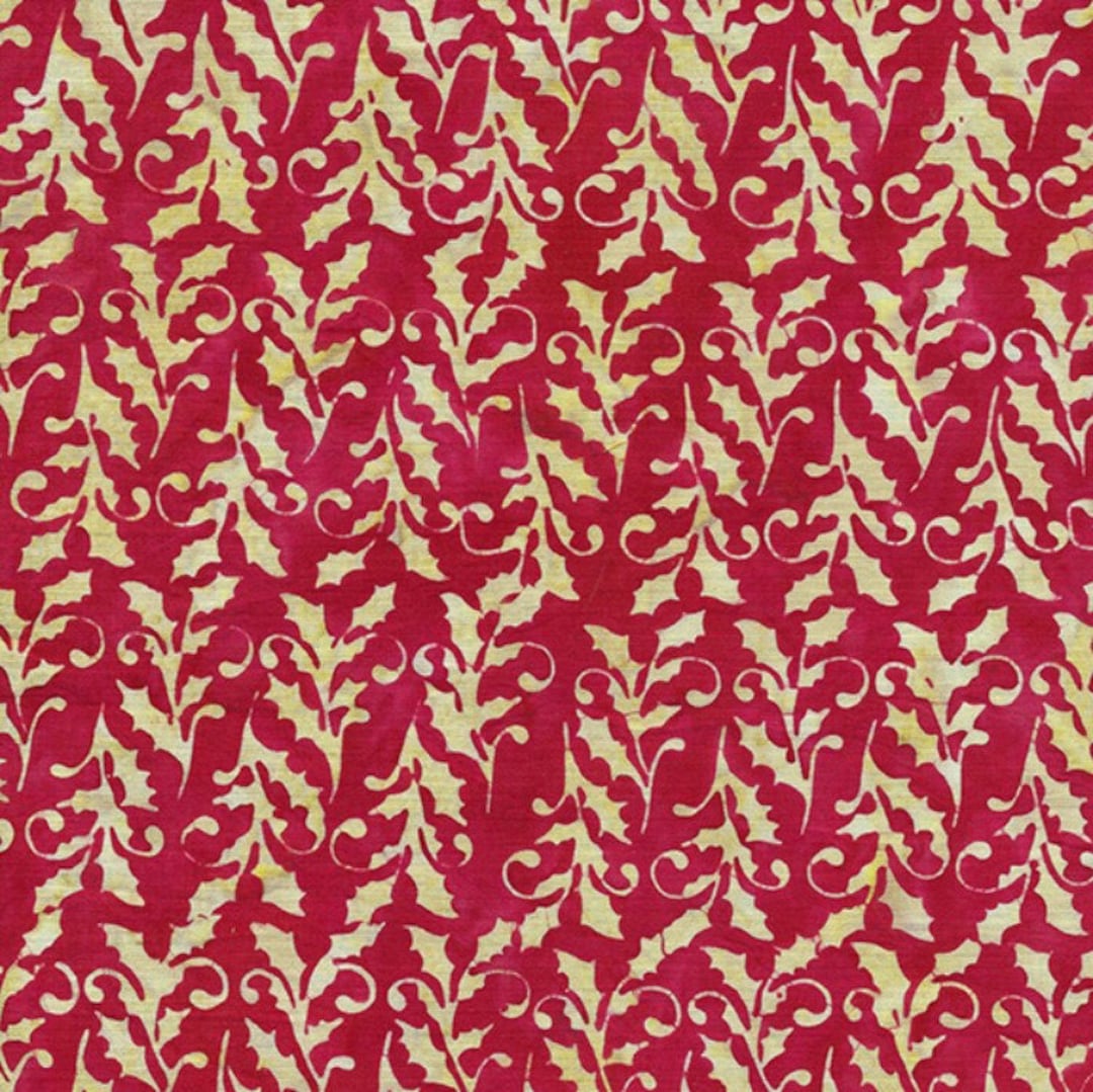 Island Batik~holiday at Home~holly~red Cherry~cotton Batik Fabric by ...