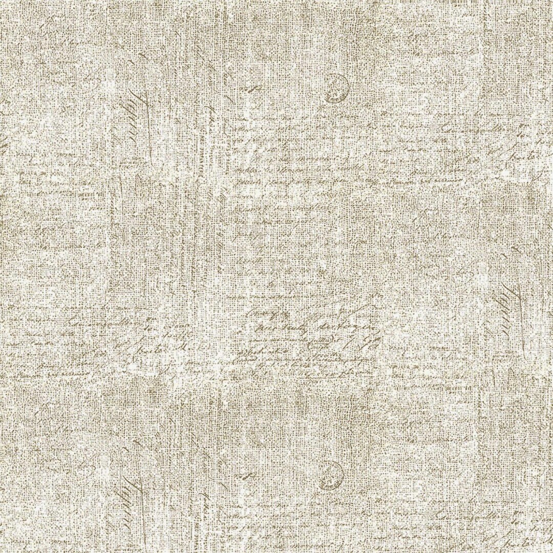 Timeless Treasures Lemon Bouquet Handwriting Text on Woven Texture ...