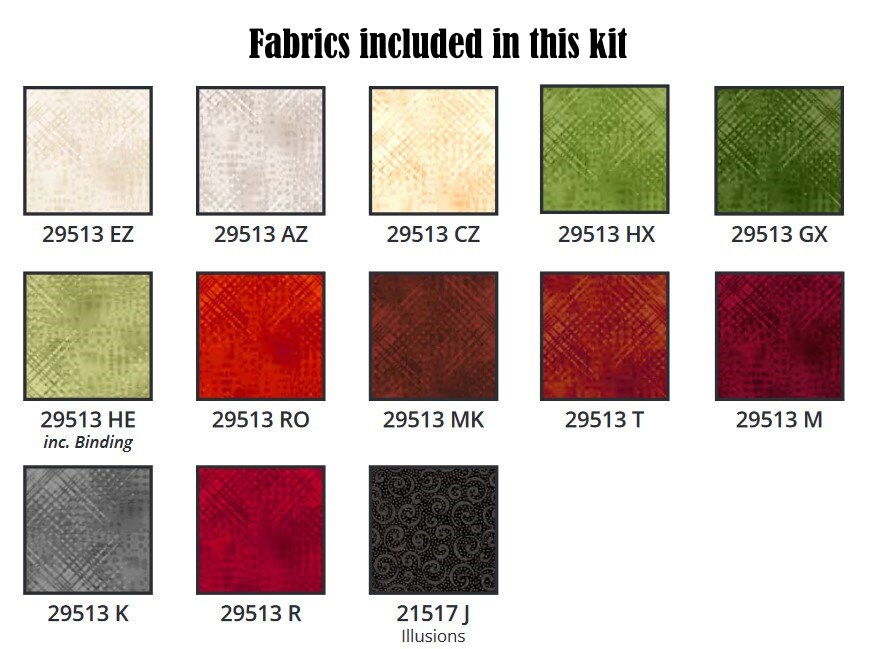 Quilt Kit~a Wintry Mix~54" X 64" Vertex Winter Block Throw Quilt ...