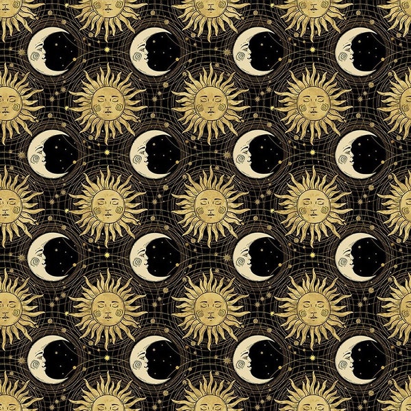 Moon and Sun Fabric - Etsy
