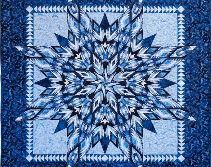 Quilt Kit~winters Glow~68" X 68" Let It Snow~paper Pieced -batik Quilt ...