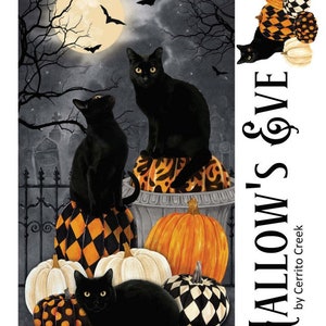 Northcott~hallows Eve~cat Damask~orange/black~cotton Fabric by the Yard ...