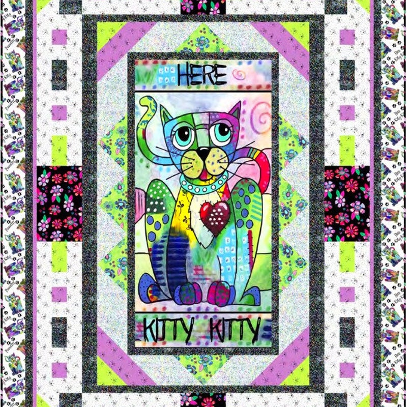 Kitty Quilt Pattern - Etsy