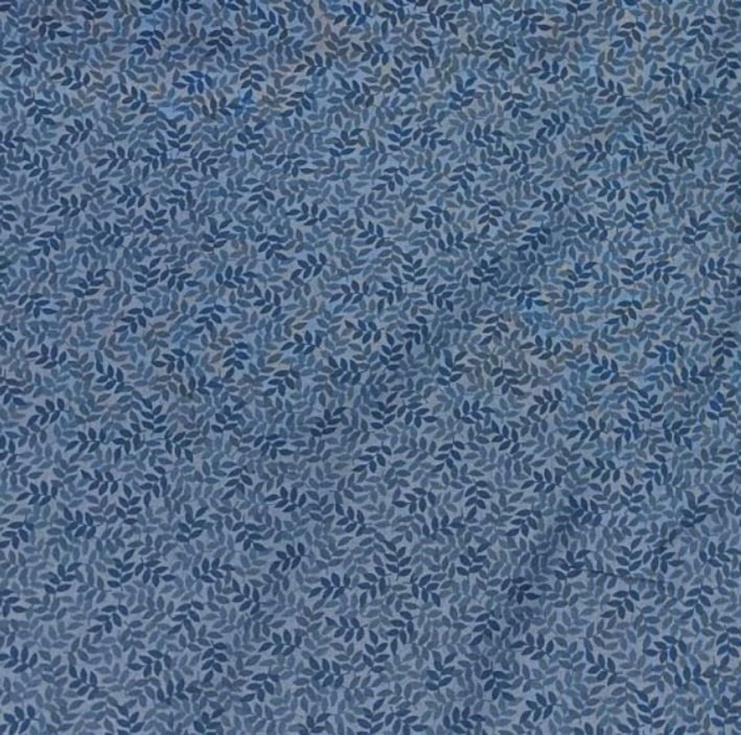 Quilting Treasures Harmony Leaf Denim Cotton Fabric by - Etsy