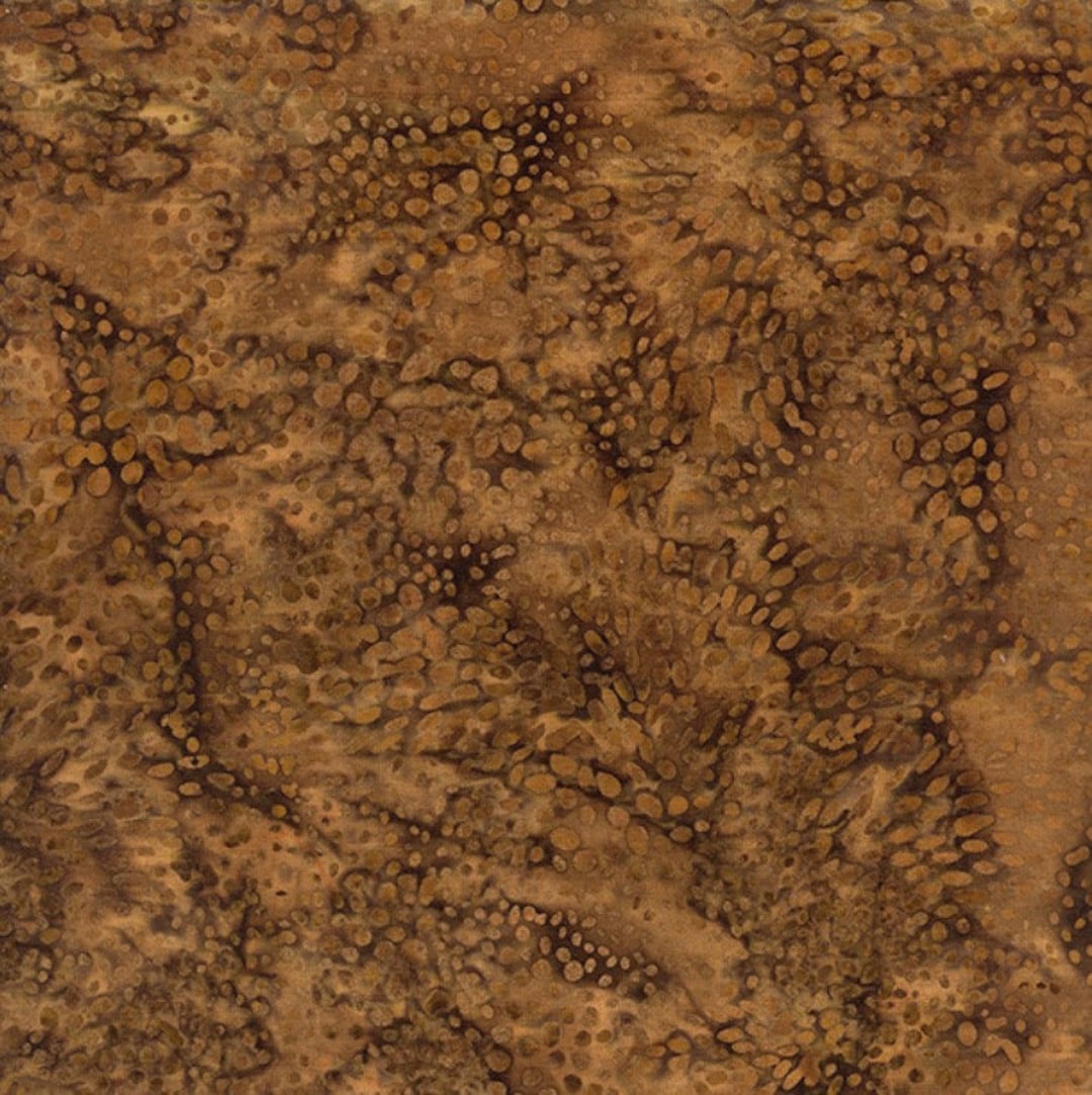 Island Batik Batik Foundations Pebbles Coffee Cotton Batik Fabric by ...