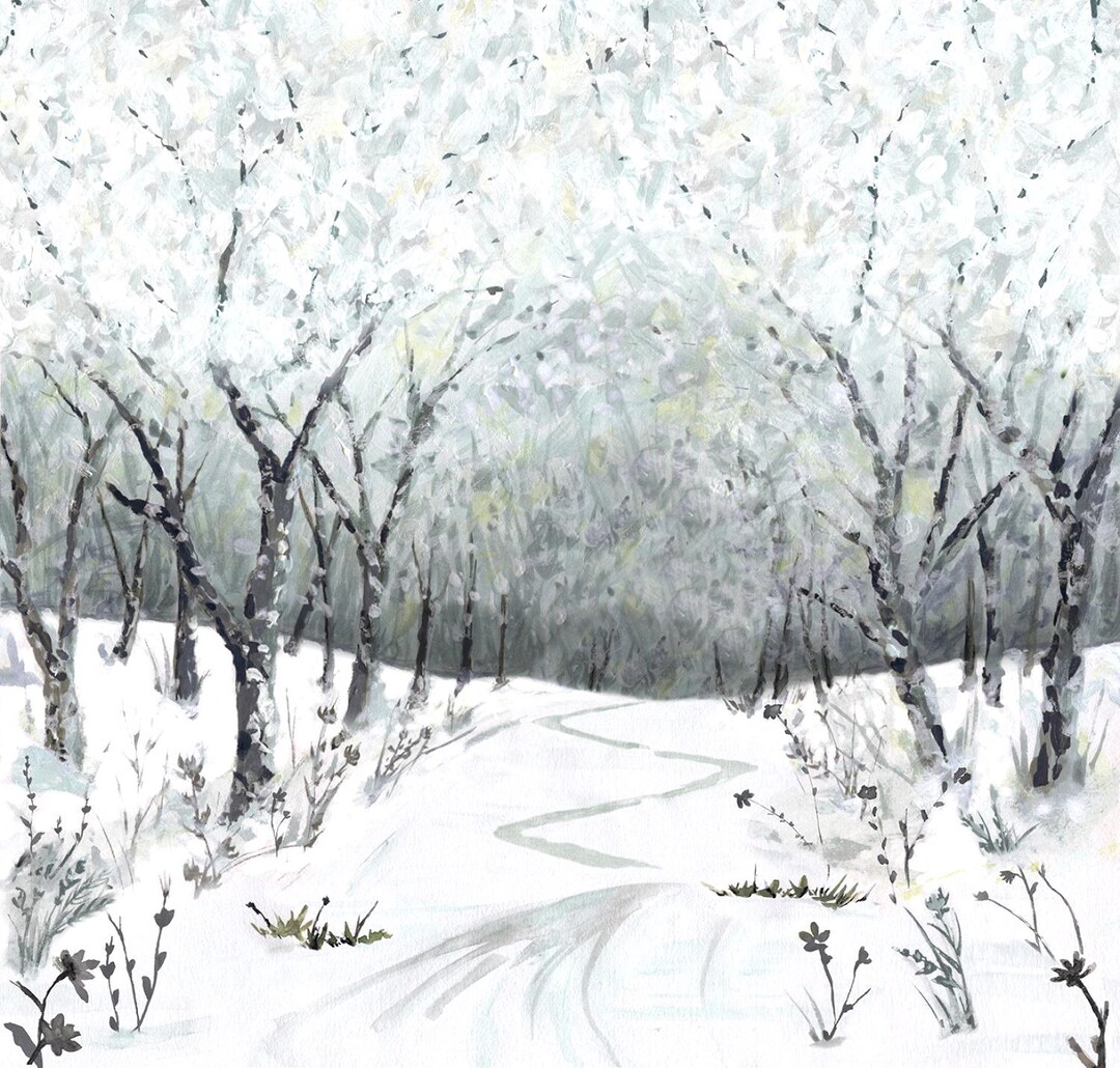 Studio E Hazy Shade of Winter 36" X 44" Winter Road Panel Slate Cotton ...