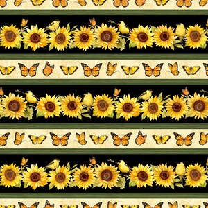 Quilt Kit~sunflower Splendor~66" X 90" Sunflower & Goldfinch Panel Twin ...