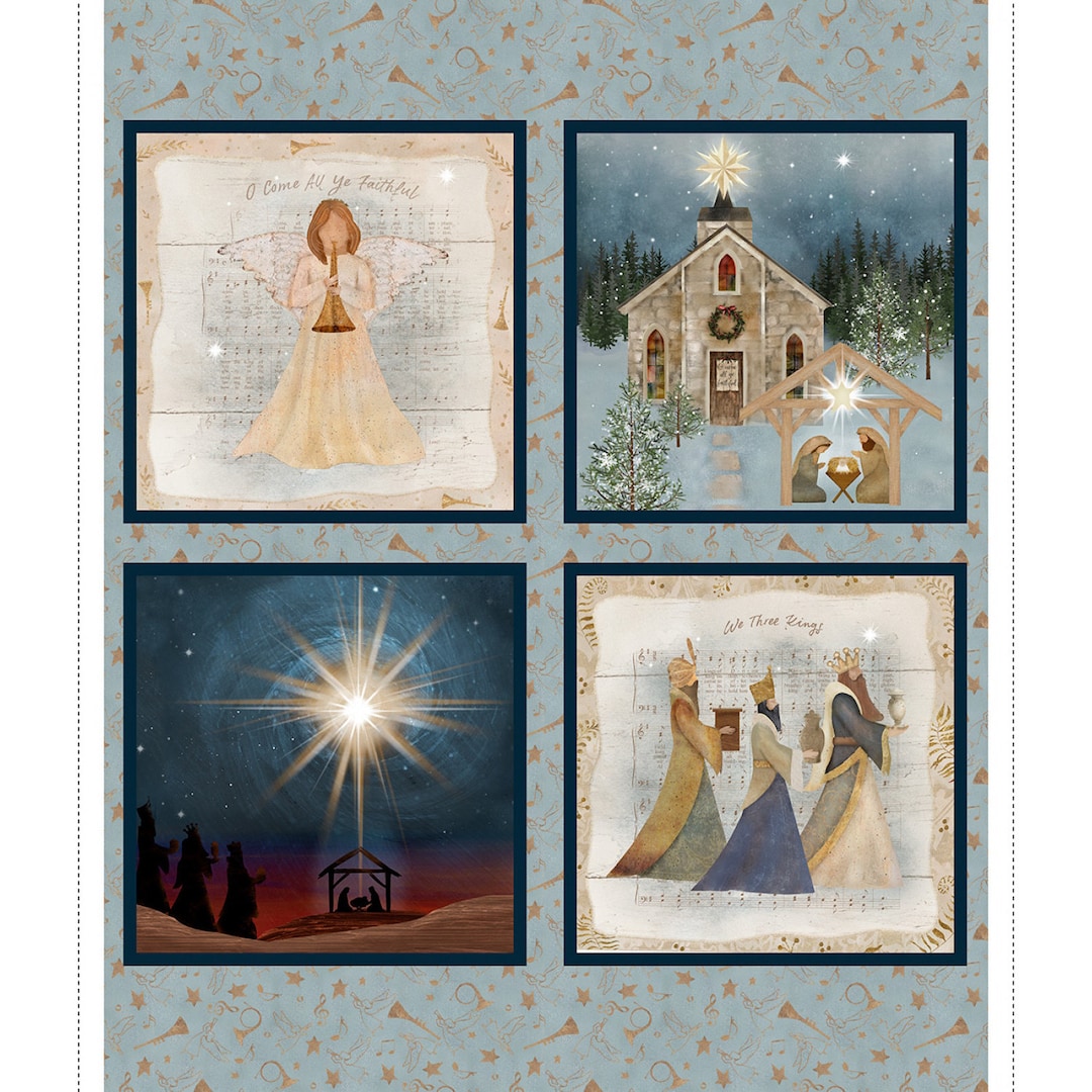3 Wishes~o Holy Night~34.75" X 43.5" O Holy Night Block Panel~digital ...