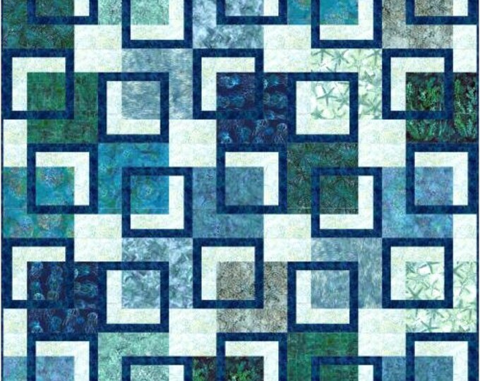 Quilt Kit~2m~80" X 80" Jelly Fish Batik Block Quilt (includes Pattern ...