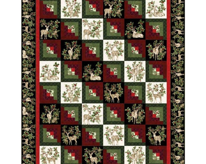 Quilt Kit~woodland Stroll~69" X 87" Winter in the Pines Throw/twin ...