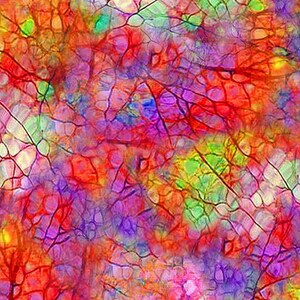 Timeless Treasures~neon Nature~bright Geo Texture Pattern ~multi ...