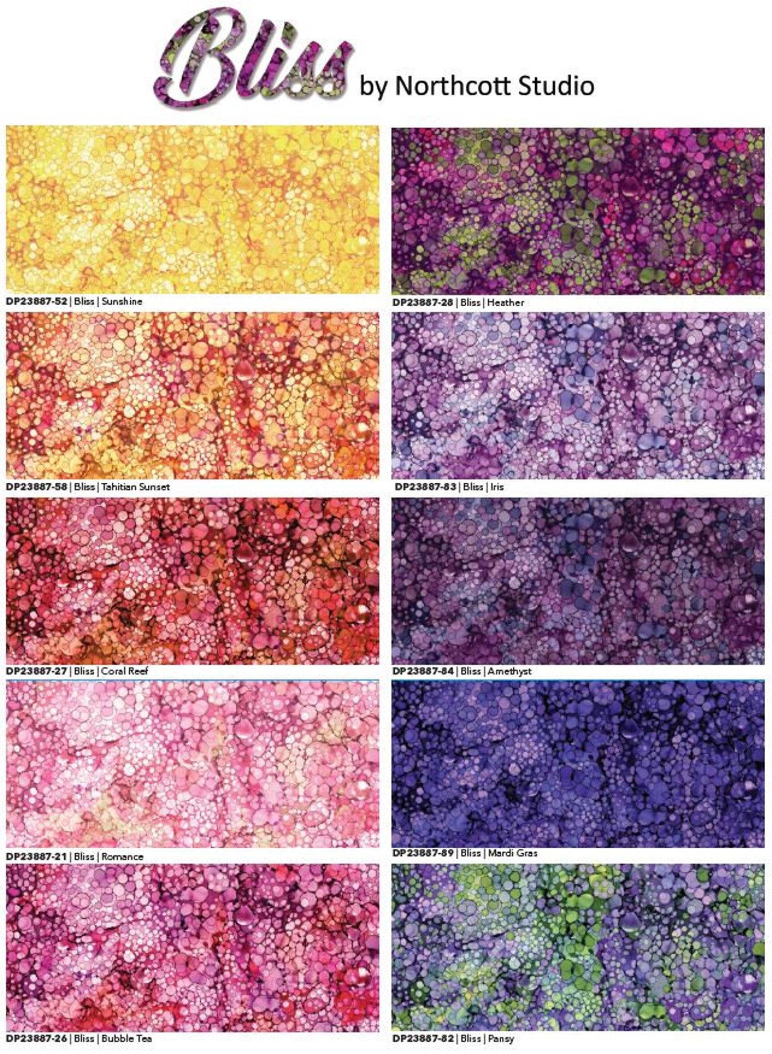 Northcott Bliss Basics Oasis Digital Print Tahitian - Etsy