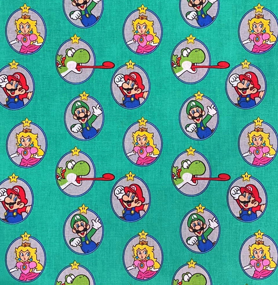 Mario Fabric - Etsy