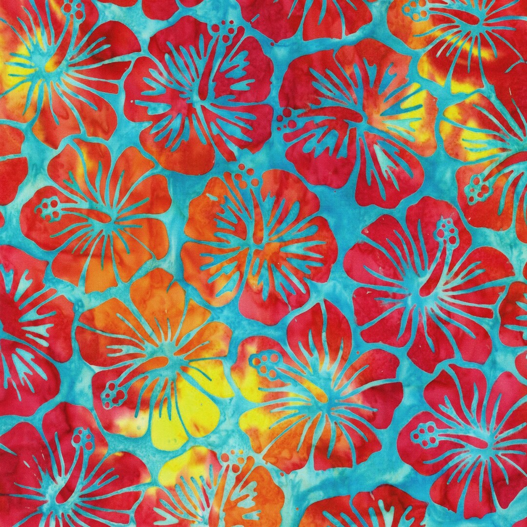 Eob~robert Kaufman - Artisan Batik - Totally Tropical - Hibiscus ...