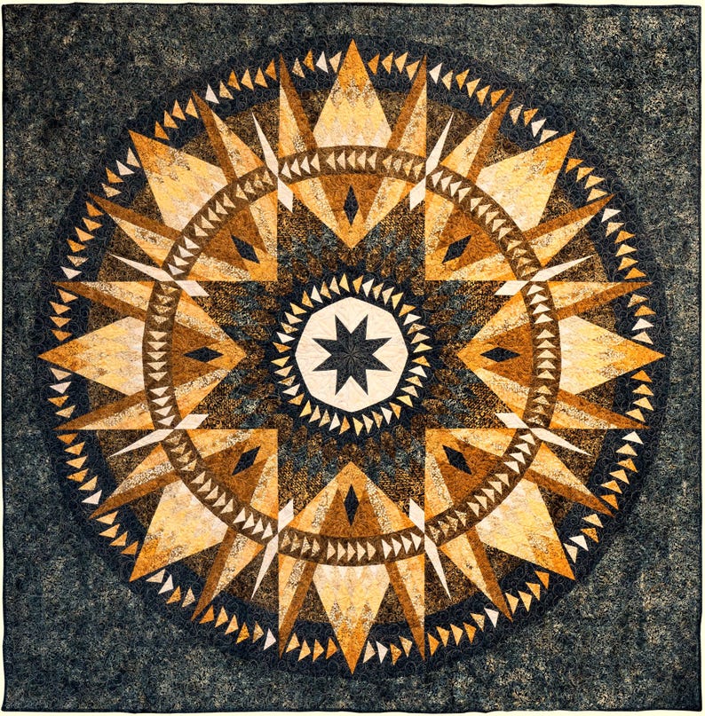 Island Batik Kings Castle Shield Black/gray Cotton Batik Fabric by the ...