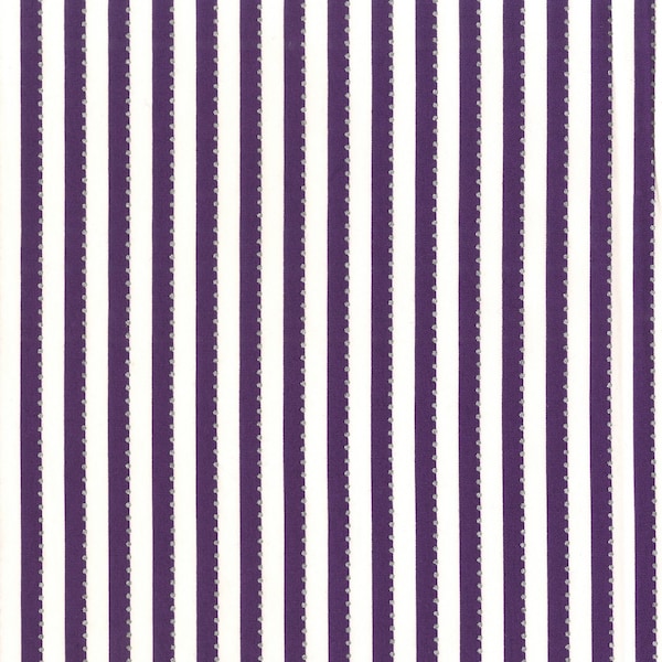 Purple White Stripe Fabric - Etsy
