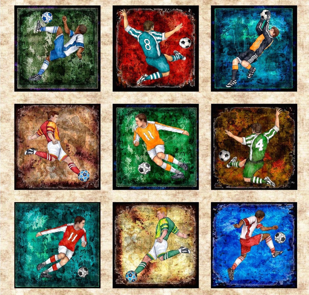 Quilting Treasures~just for Kicks~18" X 42.75" Soccer Player Picture ...