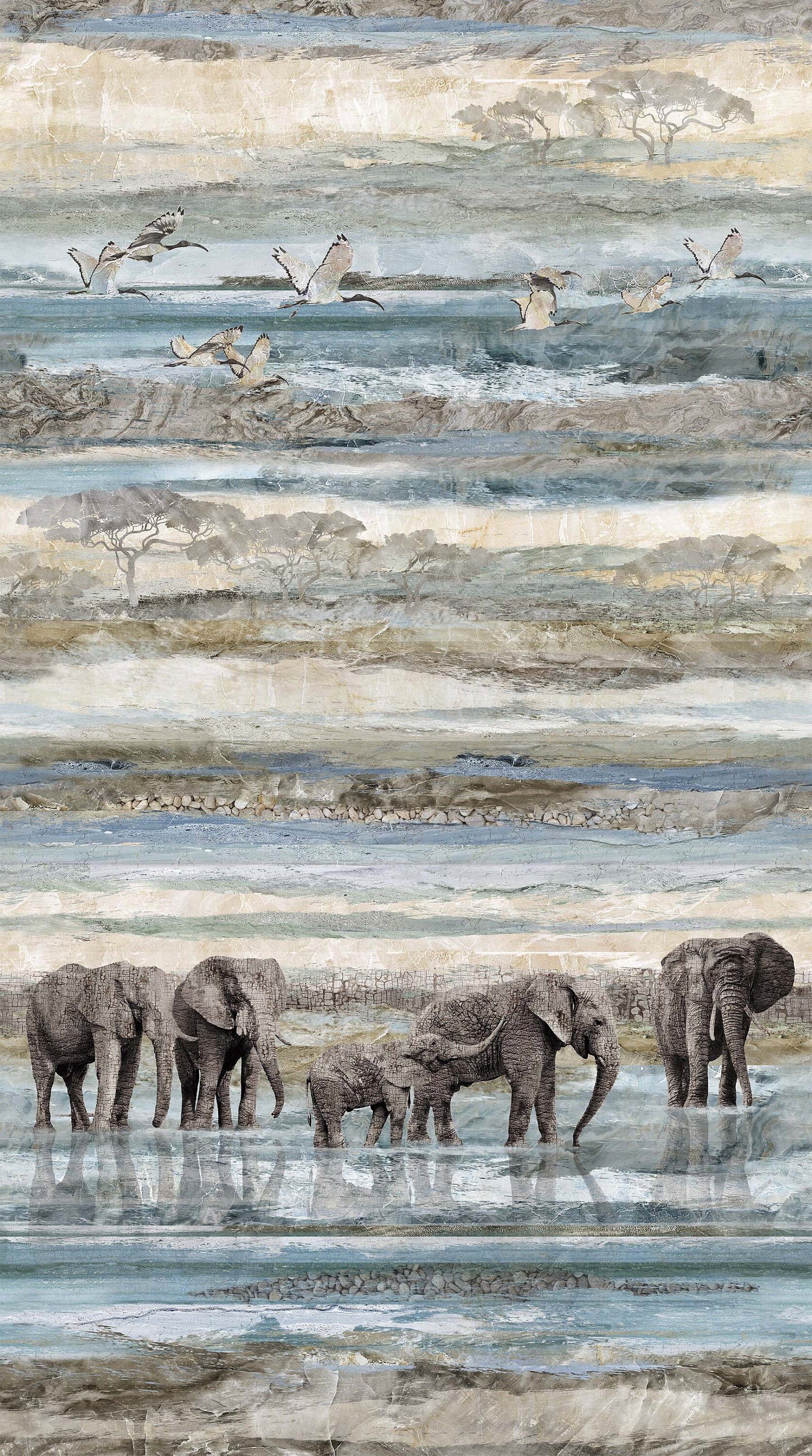 Northcott fabrics New Dawn 5632-1e Elephants Double Quilt ePattern ...