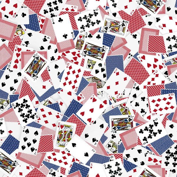 Playing Cards Fabric - Etsy