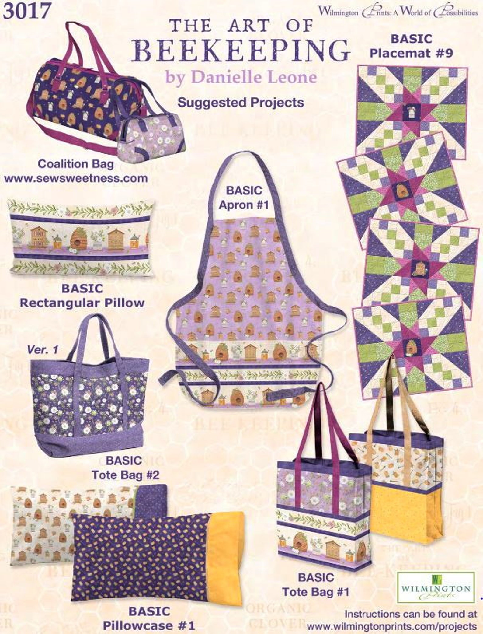 EOB Wilmington Prints the Art of Beekeeping Floral & Bee Repeating ...