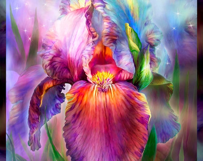 Quilting Treasures~rainbow Iris~36" X 43" Large Iris Panel~digital ...