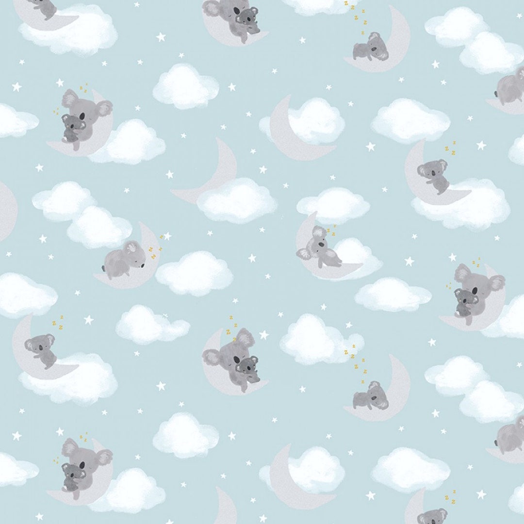 Eob~dear Stella~koala Me Crazy~nap Time~digital~hydro~cotton Fabric by ...