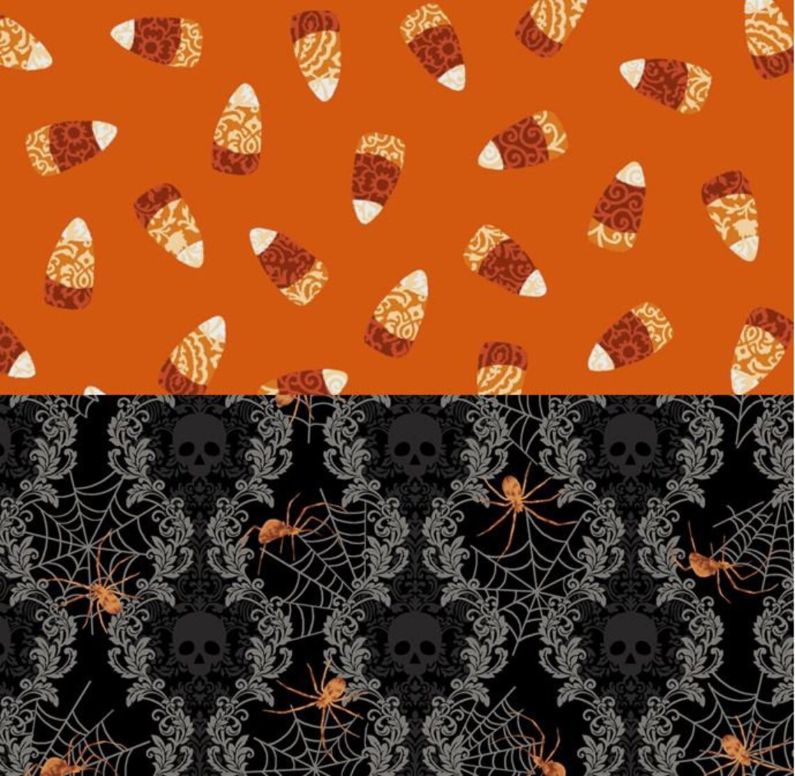 Studio E~spooky Night~50"x26" Table Runner and Six 18"x14" Place Mats ...