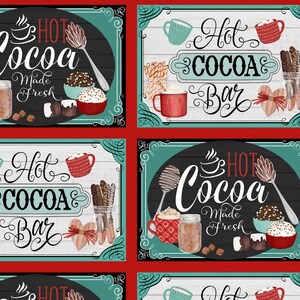Quilt Kit~cocoa Sweet~59.5" X 59.5" Hot Cocoa Table Topper Quilt (includes Fabric for Top of ...