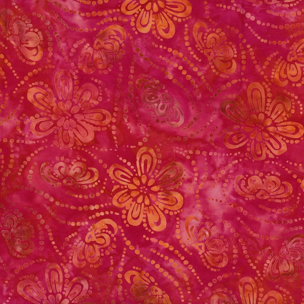 Orange Batik Fabric - Etsy