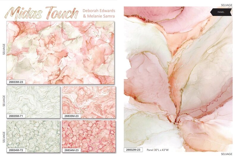 Northcott Midas Touch 30" X 43.5" Multi Texture Panel W/ Metallic Gold ...