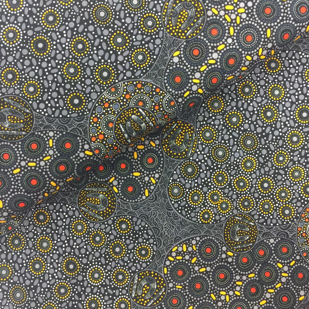 EOB~M & S Textiles~aboriginal~women Collecting Water Yellow by ...