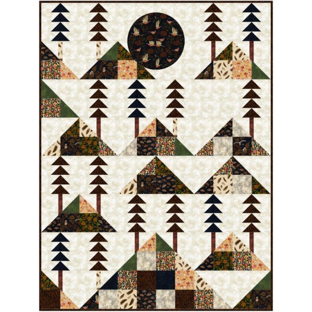 Quilt Kitmountain Lodge54 X 72 Nightfall Throw Quilt includes Pattern and Fabric for Top of ...