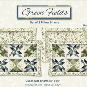 Quilt Kit~green Fields~93" X 93" Green Blue Ivory Floral Queen Size ...