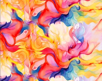 3 Wishes Fabric~through the Forest Light~hanging Out~digital~multi ...