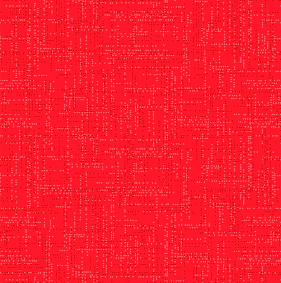 Patrick Lose~dot Matrix~dotted Grids~cherry~cotton Fabric by the Yard ...