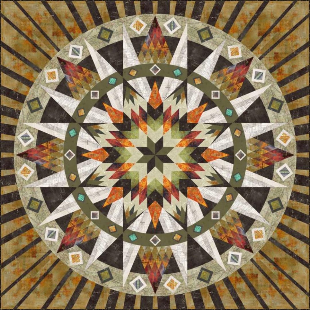 Quilt Kit~imperial Crown~96" X 96" Tim Holtz Assorted Collections Paper ...