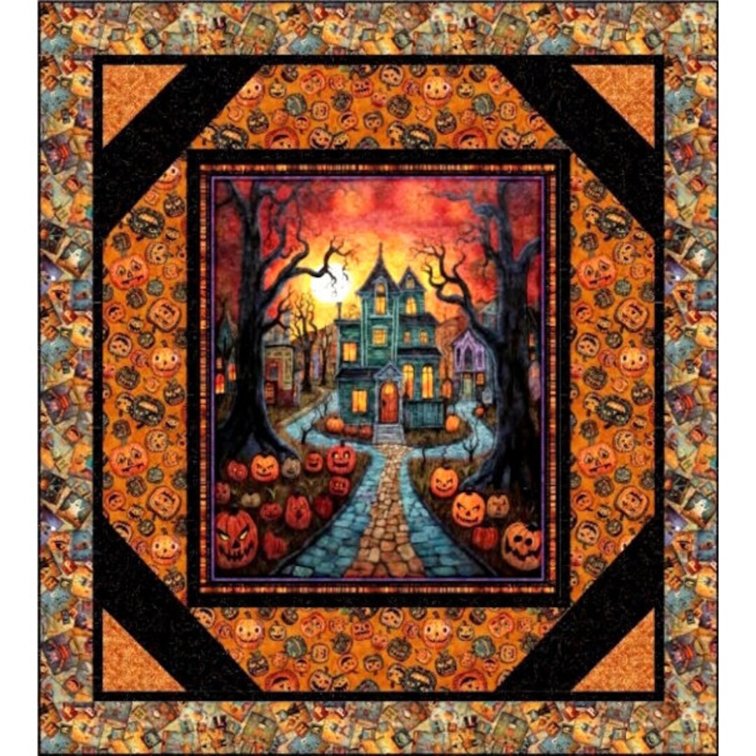 Quilt Kit~cutting Corners~65.25" X 72.5" Creepin It Real Halloween ...
