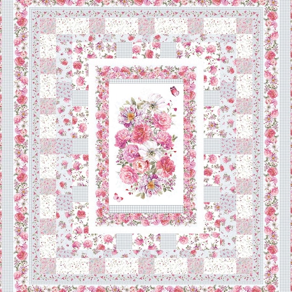 Queen Size Panel Quilt Pattern - Etsy