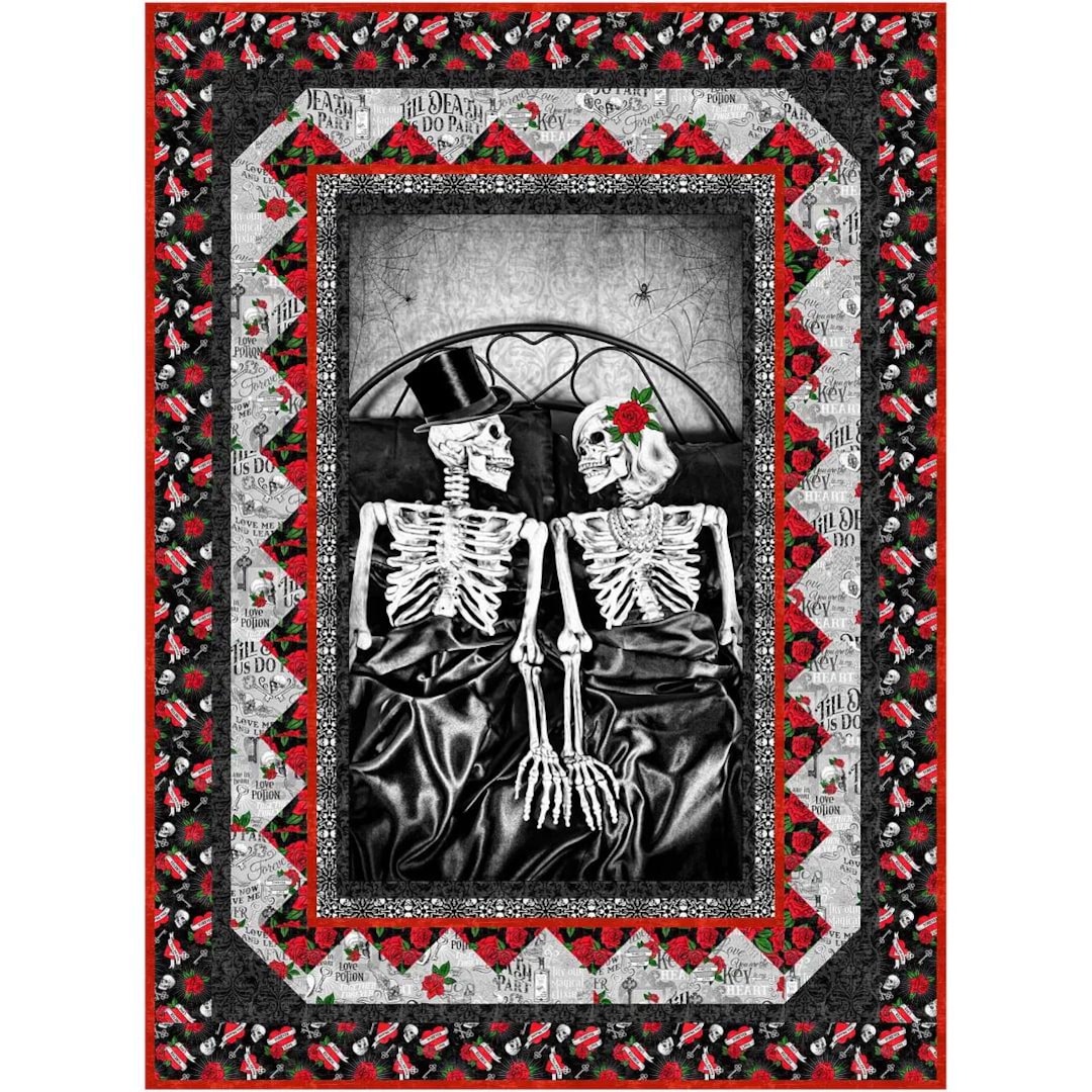 Quilt Kit~stamp of Approval~42"x57" Till Death Us Do Part Skeleton ...